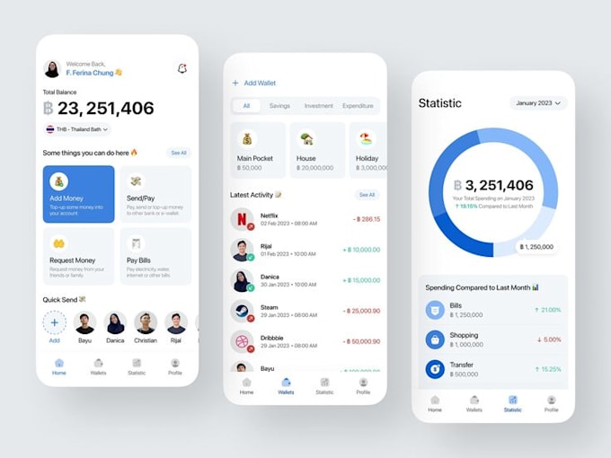 Develop virtual bank app, online banking app, fintech app, wallet app ...