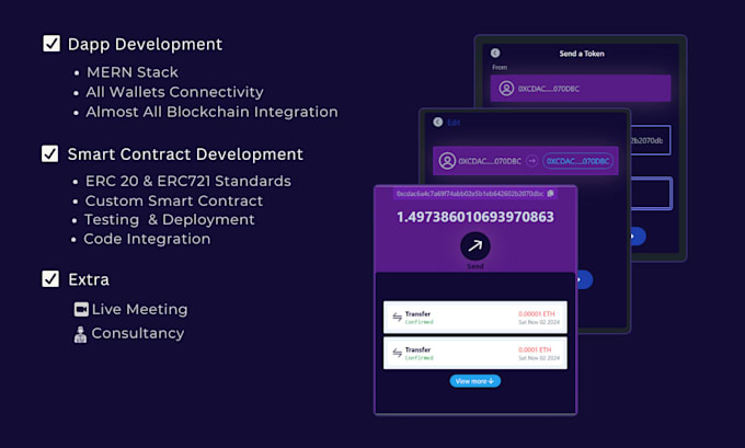 Create web3 solidity smart contract dapp by Aweb3developer | Fiverr