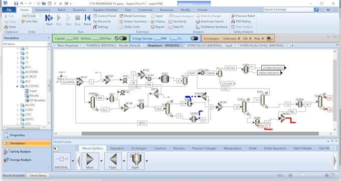 Do process simulation in aspen plus and hysys an all cheme tasks and ...