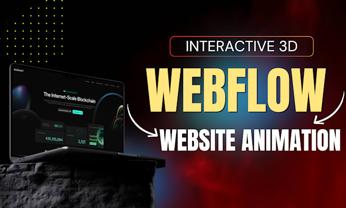 Build a professional interactive 3d website animation, 3d webflow ...