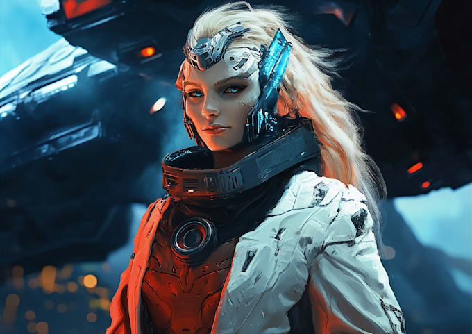 Draw a spectacular sci fi character art illustration by Oreithelaia ...