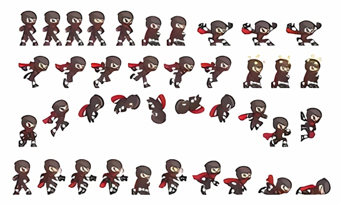 Create custom 8bit pixel art design, pixel art sprite sheet, pixel art ...