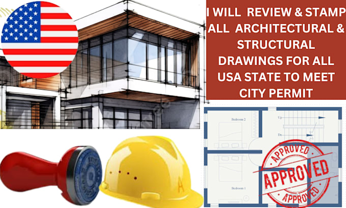 Review and stamp all architectural and engineering drawing for usa city ...
