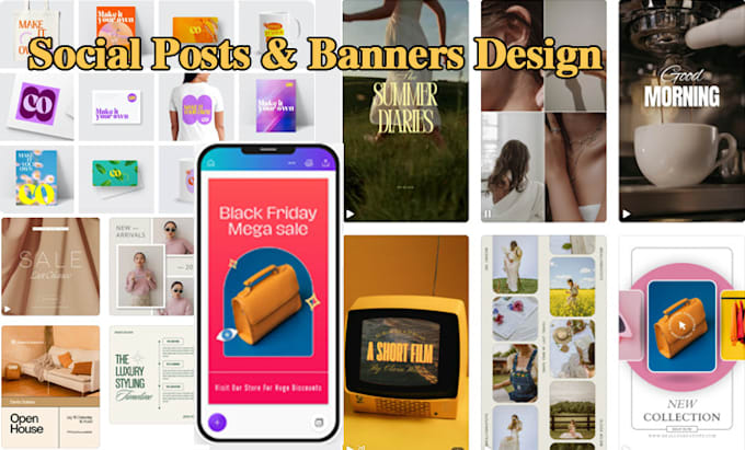 Create attractive social media posts, carousel post, banner and ads ...