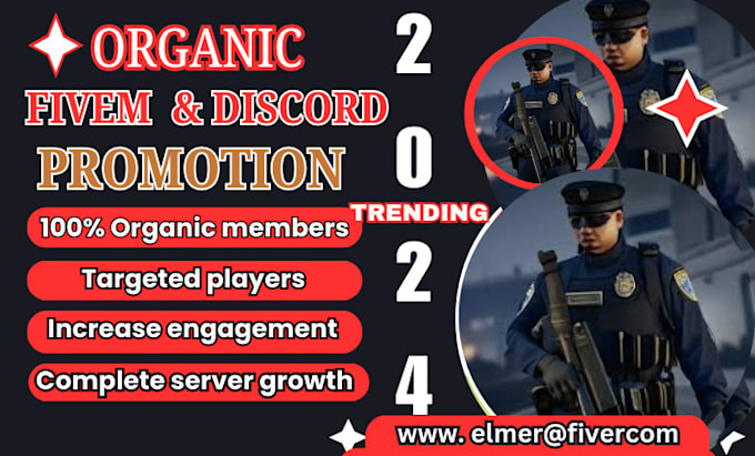 Promoción del servidor fivem, promoción del servidor discord, anuncios ...