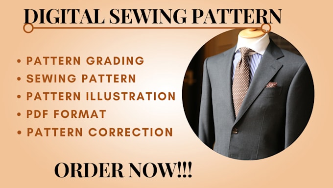 Digital pattern sewing pattern digital sewing pattern pdf pattern maker grading