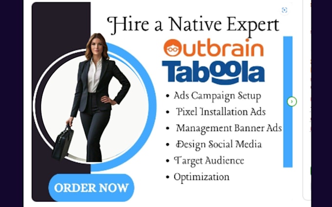 Setup your taboola ads, outbrain ads goggle ads and mgid native ads ...