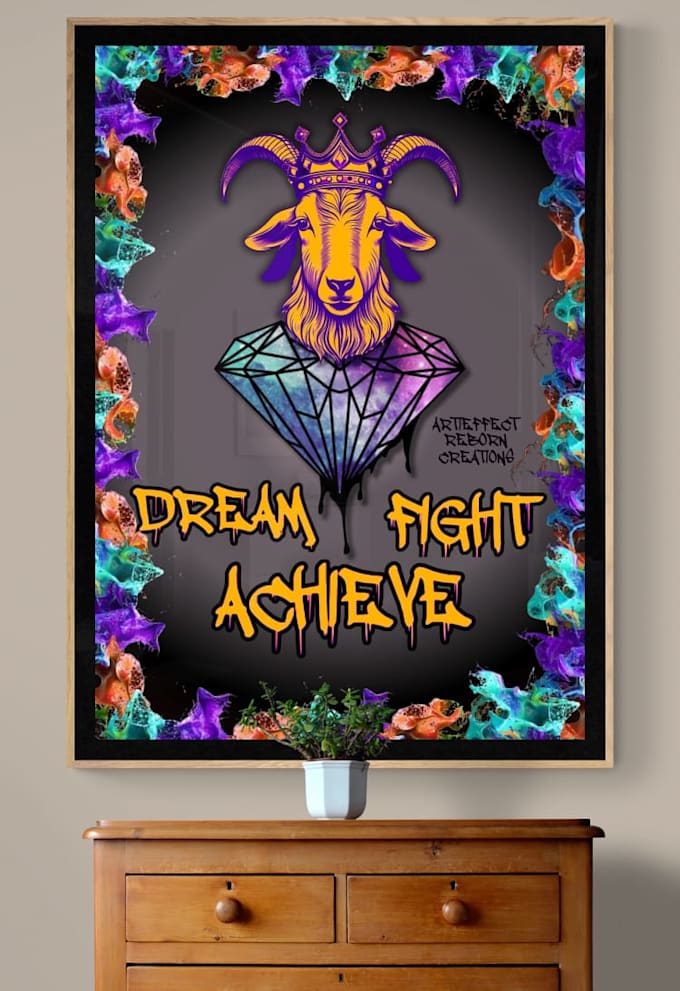 Create custom motivational poster design with inspiring quotes by ...