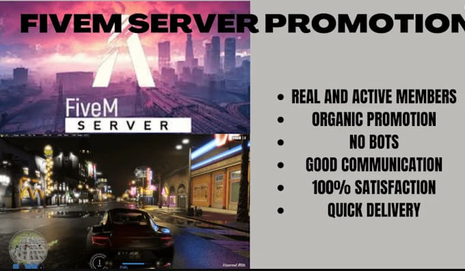 Deliver fivem server advertisement, discord promotion, fivem server ...