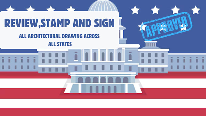 Stamp and seal all usa states architectural drawings for city permits ...