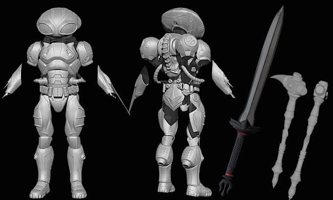 Do 3d full armor model 3d cosplay model mask helmet 3d asset props 3d ...