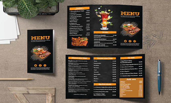 Design an amazing and unique restaurant food menu by Rakibuldesigns ...