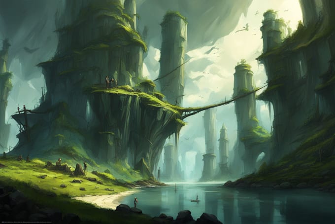 Draw environmental concept art and illustrations by Tinusfrika | Fiverr