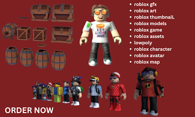 Do custom 3d roblox thumbnails, gfx, art,models 3d assets for your ...