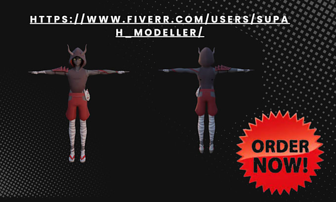 Create custom vrchat avatar, vrchat avatar 3d model furry vrc avi in unity by Supah_modeller ...