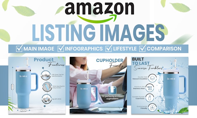 Do amazon product listing pictures design, infographic images,main ...