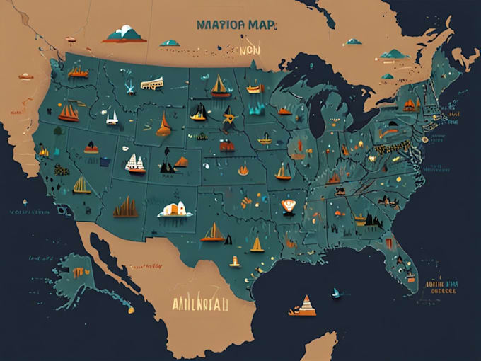 Can do vector map illustration by Lethaetersen | Fiverr