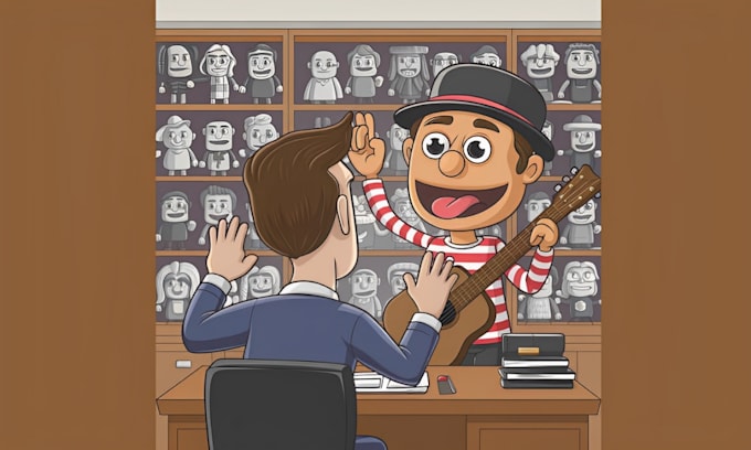 Create 2d adobe character, adobe puppet animator, 2d cartoon character ...