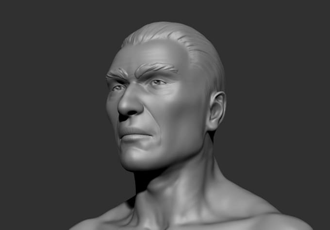 Port 2d image to 3d idol for printing,portrait headbust,stl file,zbrush ...