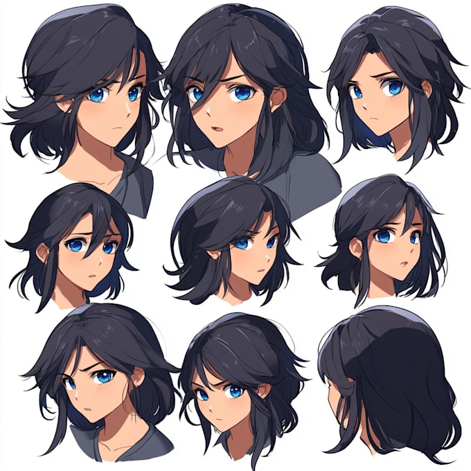Make anime character sheet for you by Haiditrite | Fiverr