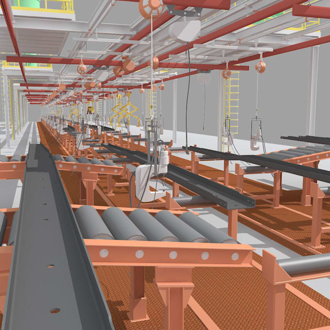 Make high quality 3d warehouse interior and exterior design, 3d factory ...