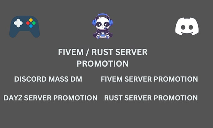 Do discord mass dm, rust server promotion, fivem, dayz, roblox, game ...