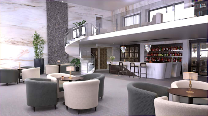 Reconfigure restaurant interior, lounge,renovate commercial workspace ...