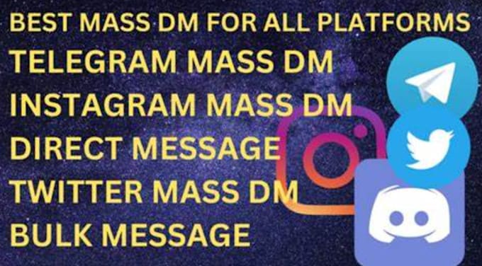 Mass dm, facebook mass dm, instagram bulk dm, linkedin discord twitter ...
