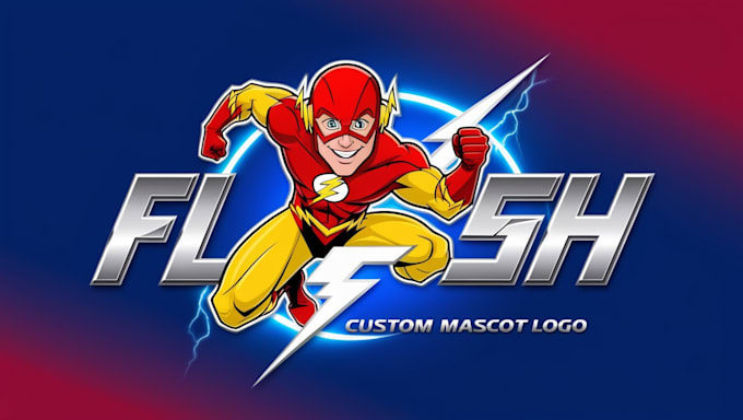 Do custom flash mascot logo design by Felisamcdan | Fiverr