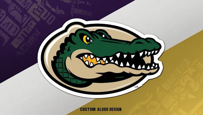 Do custom gator mascot logo design by Sarahgregore | Fiverr