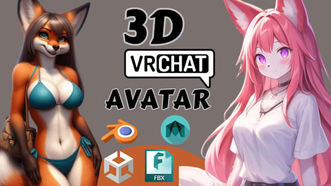 Create custom furry avatar nsfw fursona vrc furry avatar vrchat furry avatar by Alice_vrc | Fiverr