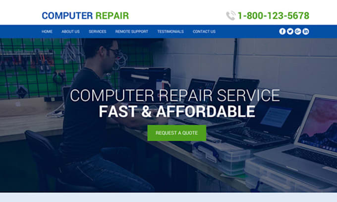 Design computer repair website, phone repair, mobile repair, repair ...