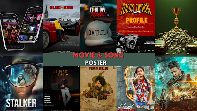 Be your graphic designer, song poster, film or movie poster, artwork ...
