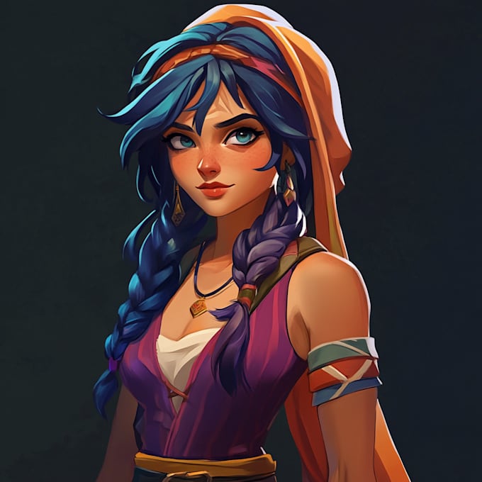 Draw 2d game design, 2d character full body by Kapricarret | Fiverr