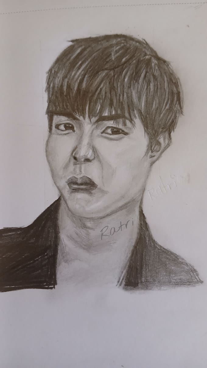 Draw realistic portrait based on your reference by Rararatri | Fiverr