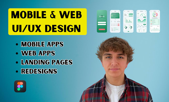 Design ui and ux for mobile and web apps using figma by Jed_macmillan ...