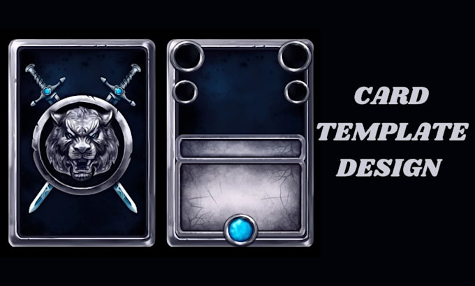 Create card template, tcg ccg card frame illustration, icon, oracle ...