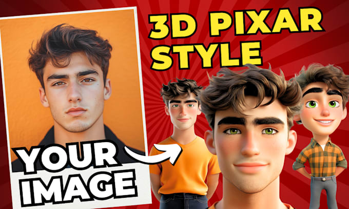 Create 3d pixar style cartoon character, ai art by Lennscape | Fiverr