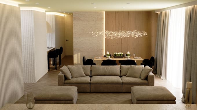 Create interior design and 3d renderings apartment by Anna_suprunova ...