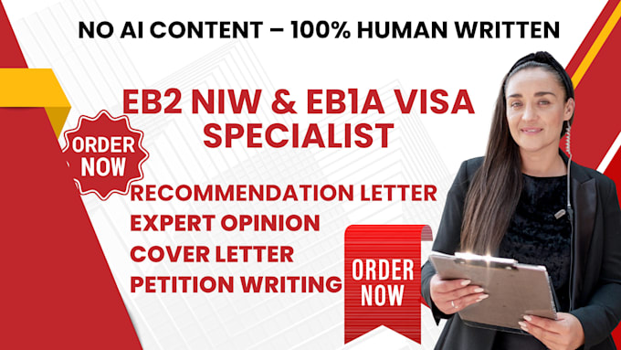 Write a compelling recommendation letter, expert opinion for eb2 niw, eb1a visa by Celina ...