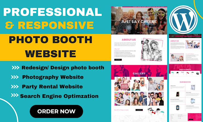 Design , party photo booth website, 360 photo booth website by Robert01 ...