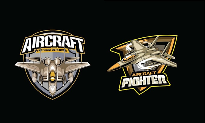 Design mascot fighter airplane aviation logo by Nediluki | Fiverr