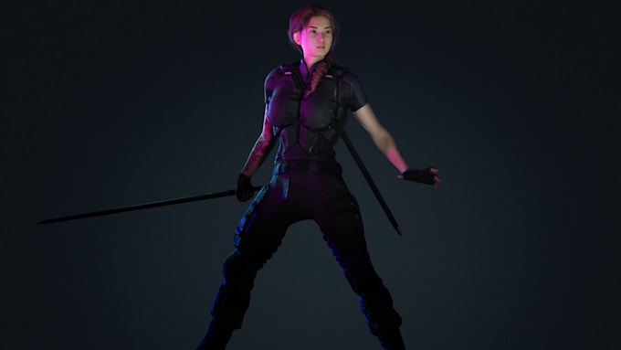 Build up 3d realistic game character model,genesis 8,nsfw,clean ...