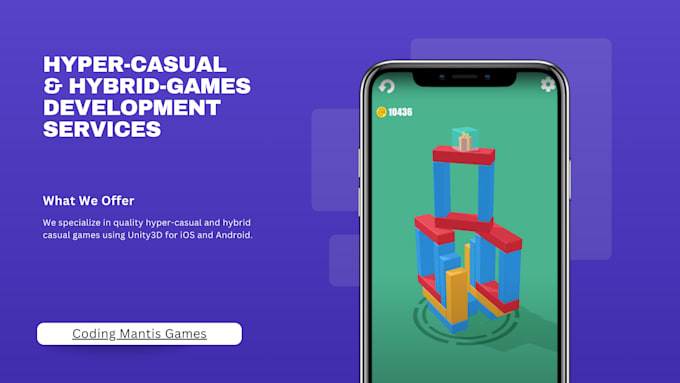 Create hyper casual or hybrid casual game using unity3d by Codingmantis | Fiverr