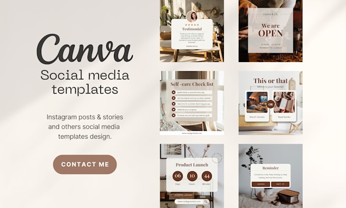 Design of customizable canva templates for your business by Mar_ruyz ...