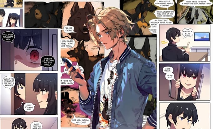 Draw your comic pages, webtoon, webcomic, comic manga pages graphic ...