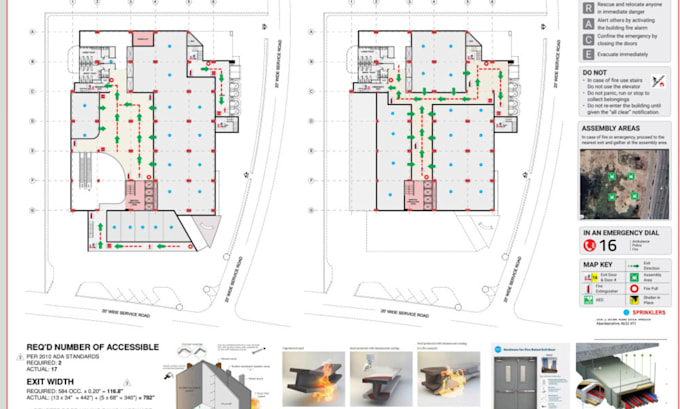 Design fire evacuation plan, licensed usa fire protection and sprinkler ...