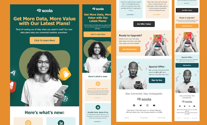 Create html email on mailchimp, stripo, brevo, hubspot by Nathstudios ...