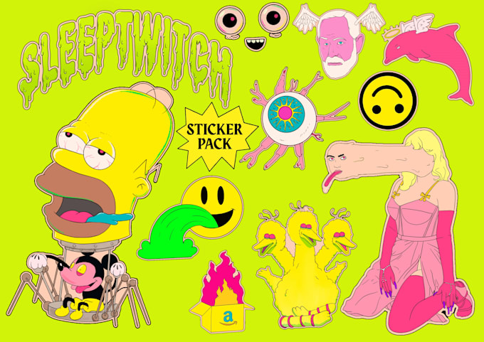 Make an awesome sticker pack by Trippiesteff | Fiverr