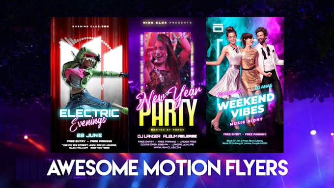 Animate flyer or create animated motion flyer motion poster by Brevio ...